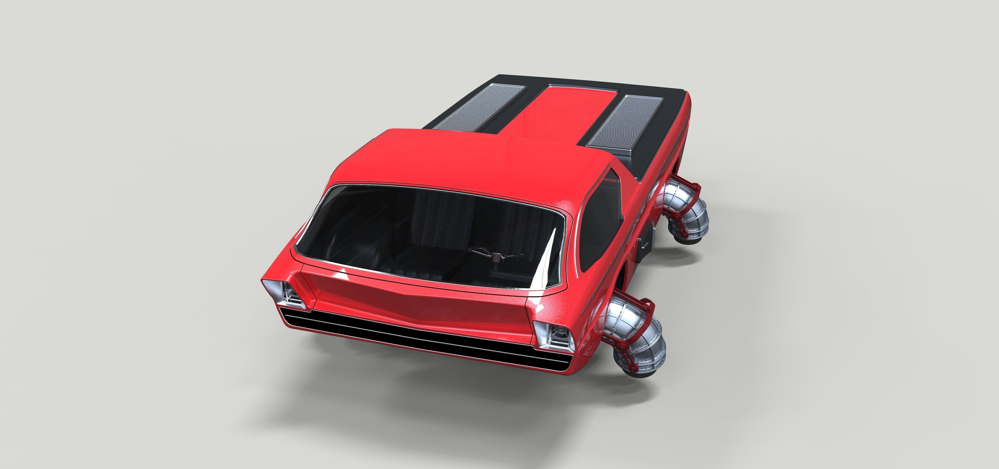 Dodge Deora jet flying car concept 3D model | CGTrader