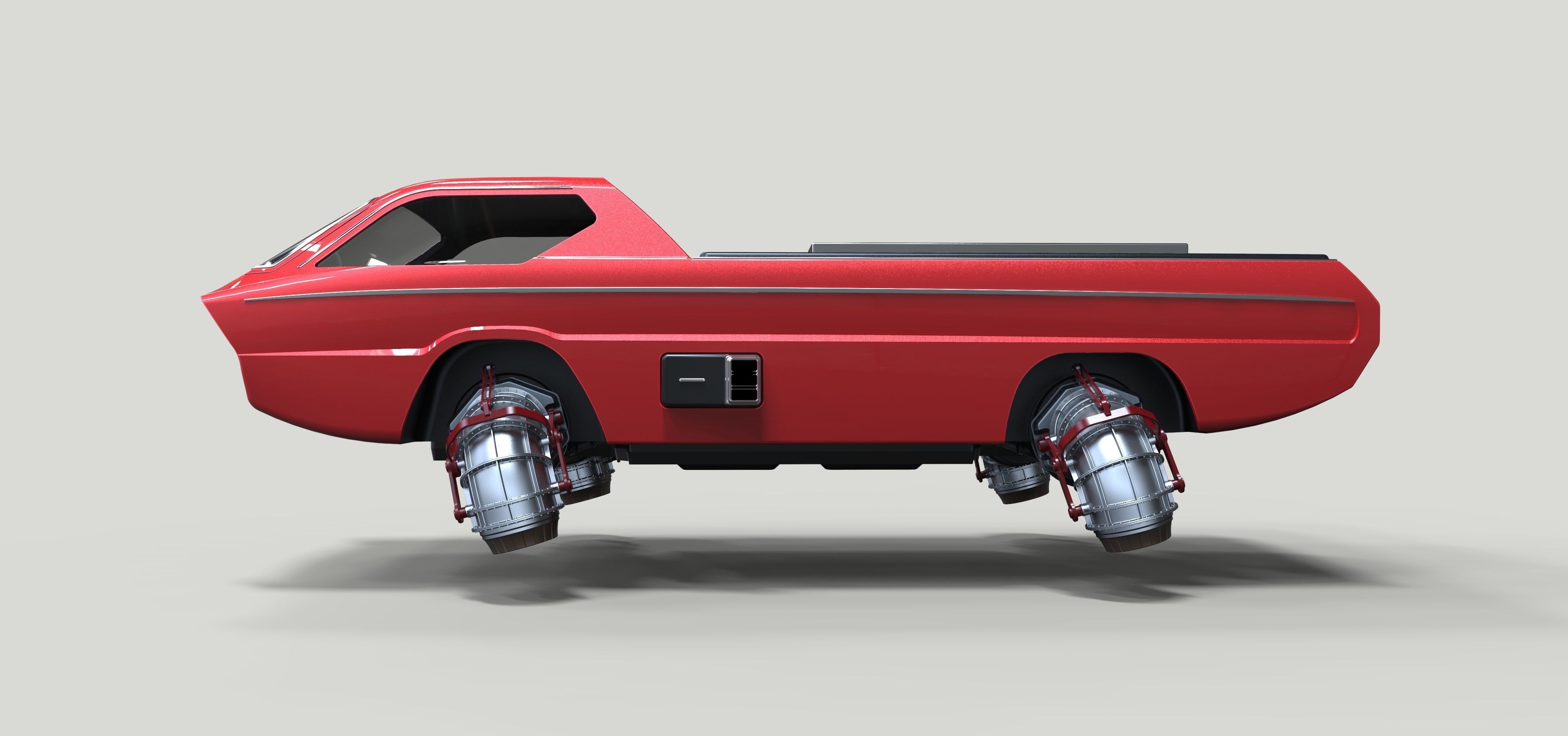 Dodge Deora jet flying car concept 3D model | CGTrader