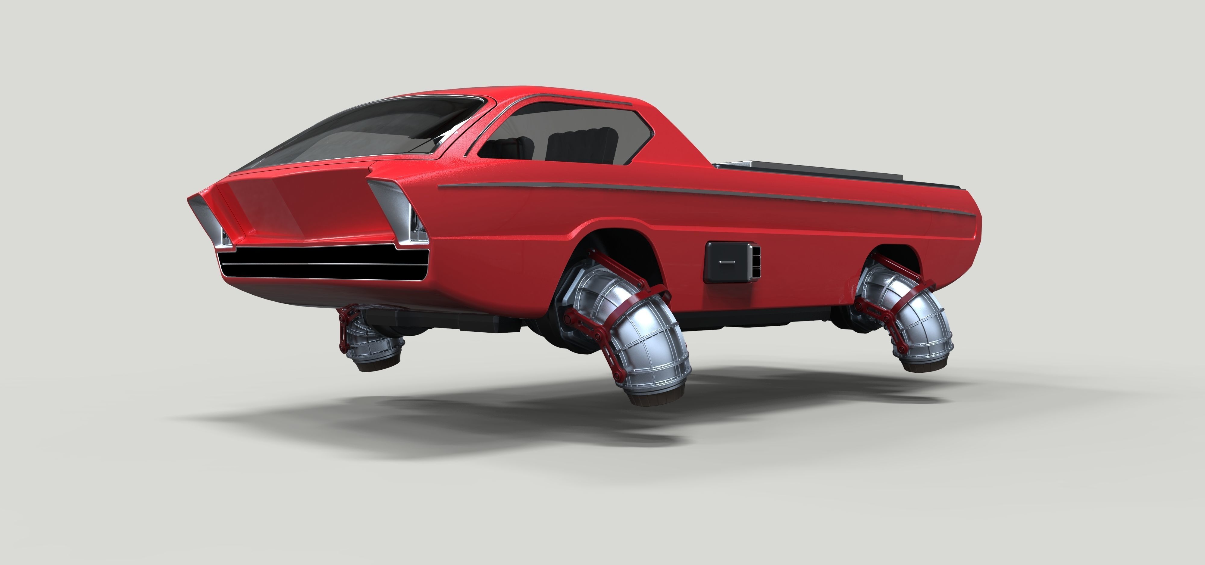 Dodge Deora jet flying car concept 3D model | CGTrader