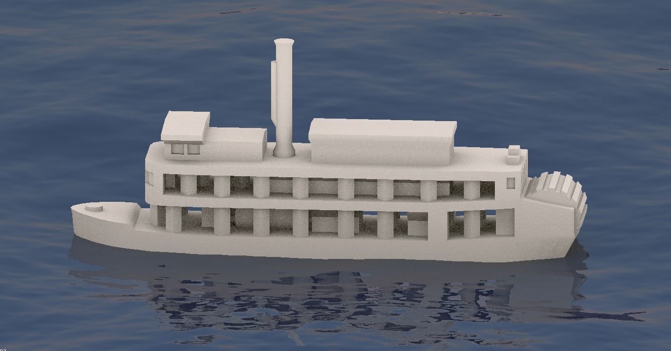 Sternwheeler Benjamim Guimaraes 3D model 3D printable | CGTrader