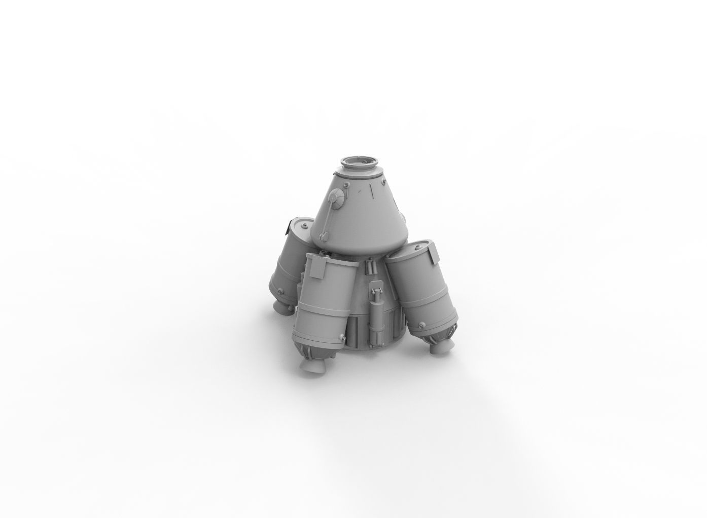 KSP Super Heavy Lander Spaceship 3D model 3D printable | CGTrader