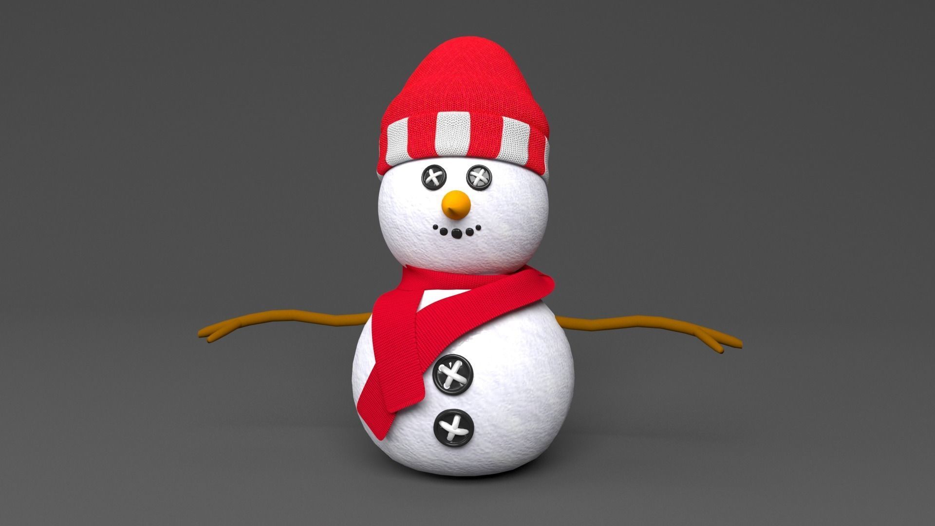 3D model snowman Low-poly 3D model VR / AR / low-poly | CGTrader