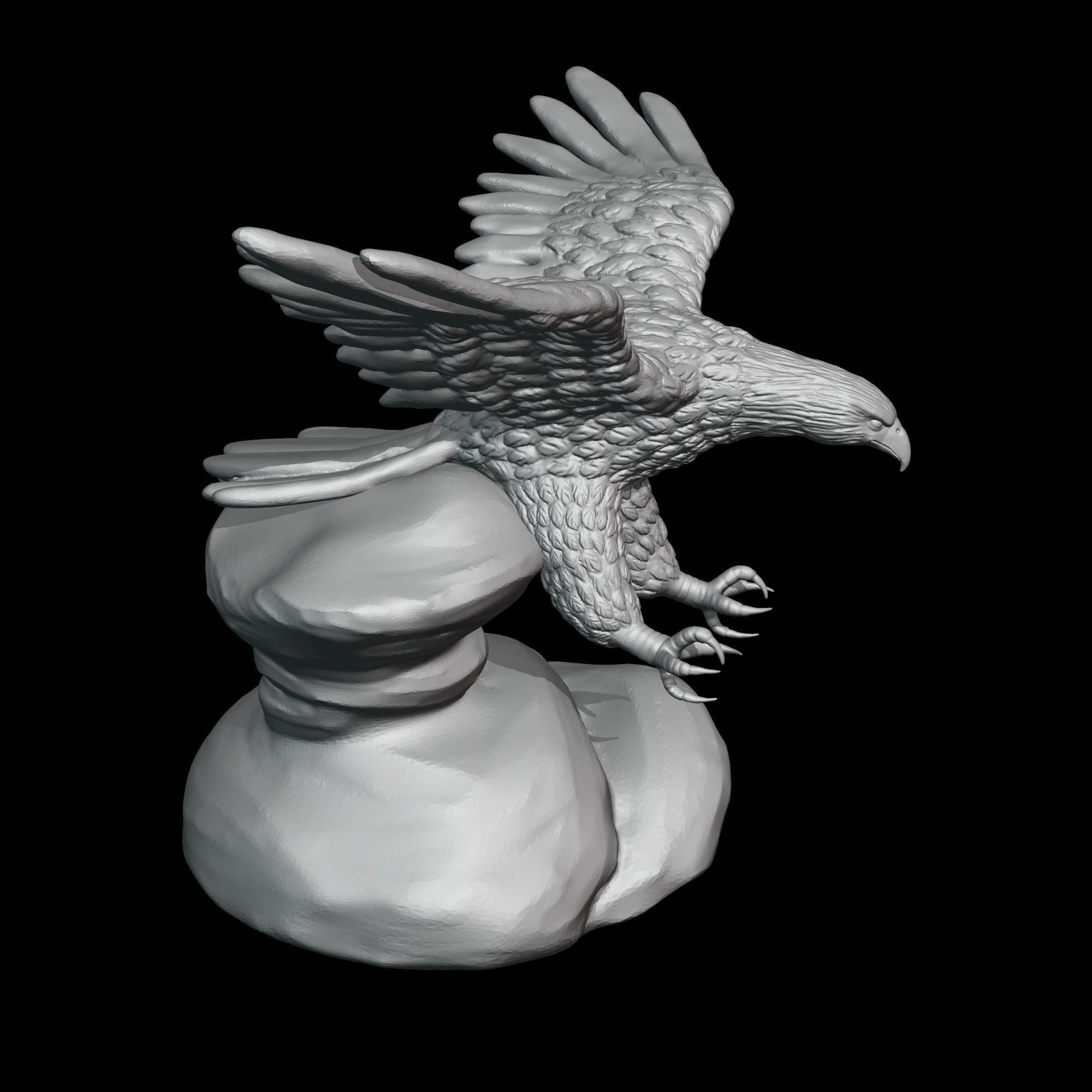 Bald Eagle sculpture 3D model 3D printable | CGTrader