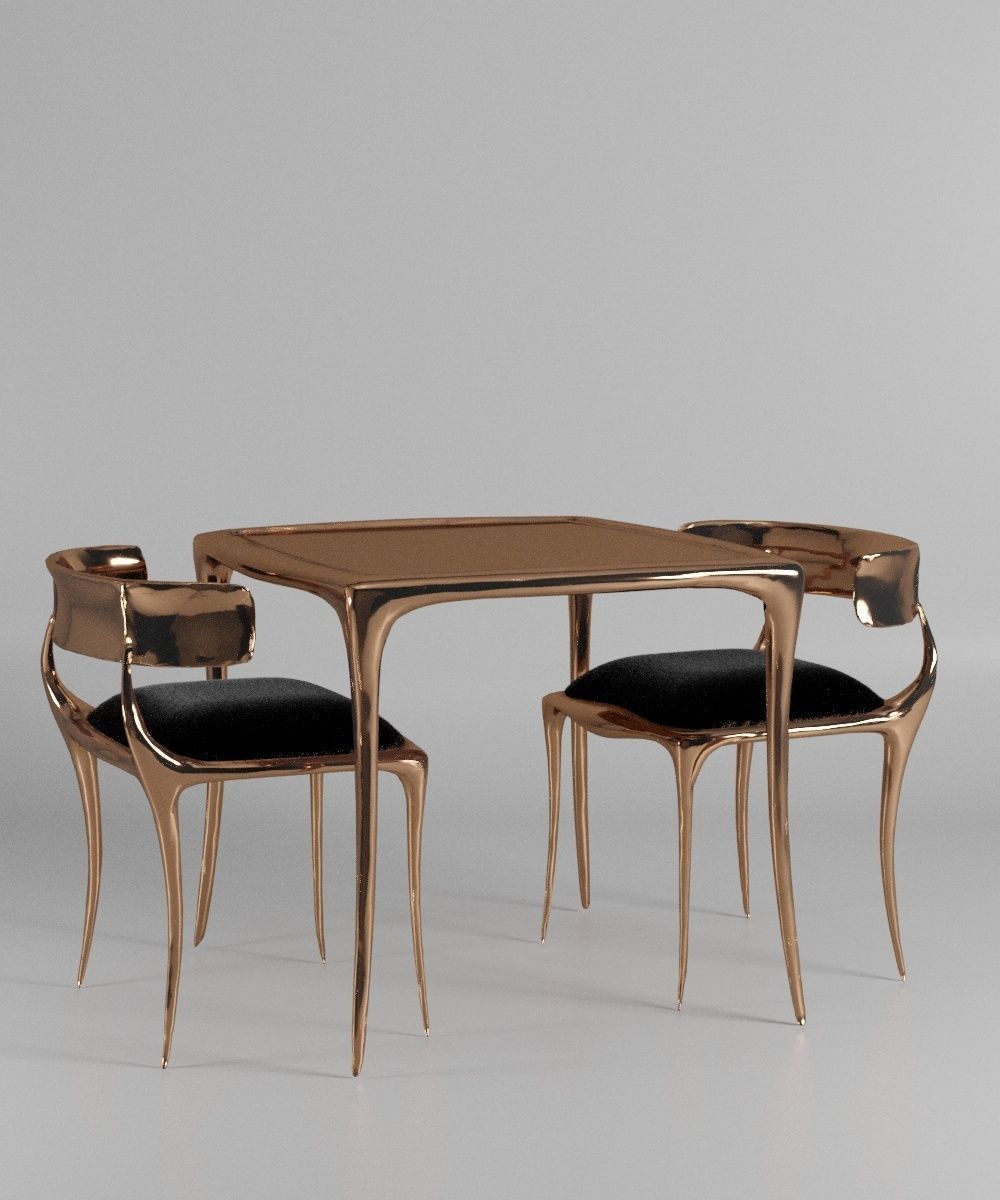 Aria chair and table set designed by Paul Mathieu 3D model | CGTrader