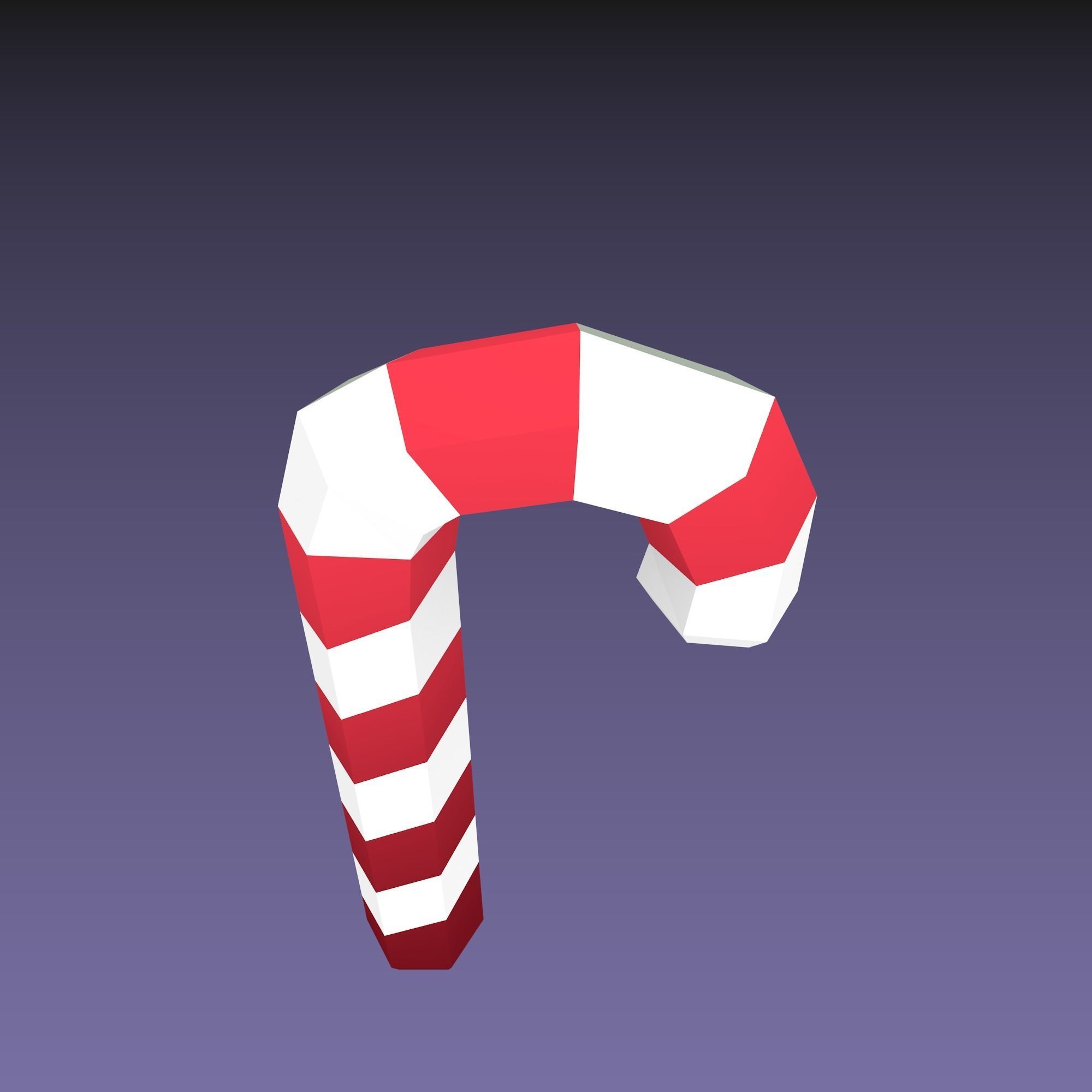 3D model Candy cane low poly VR / AR / low-poly | CGTrader