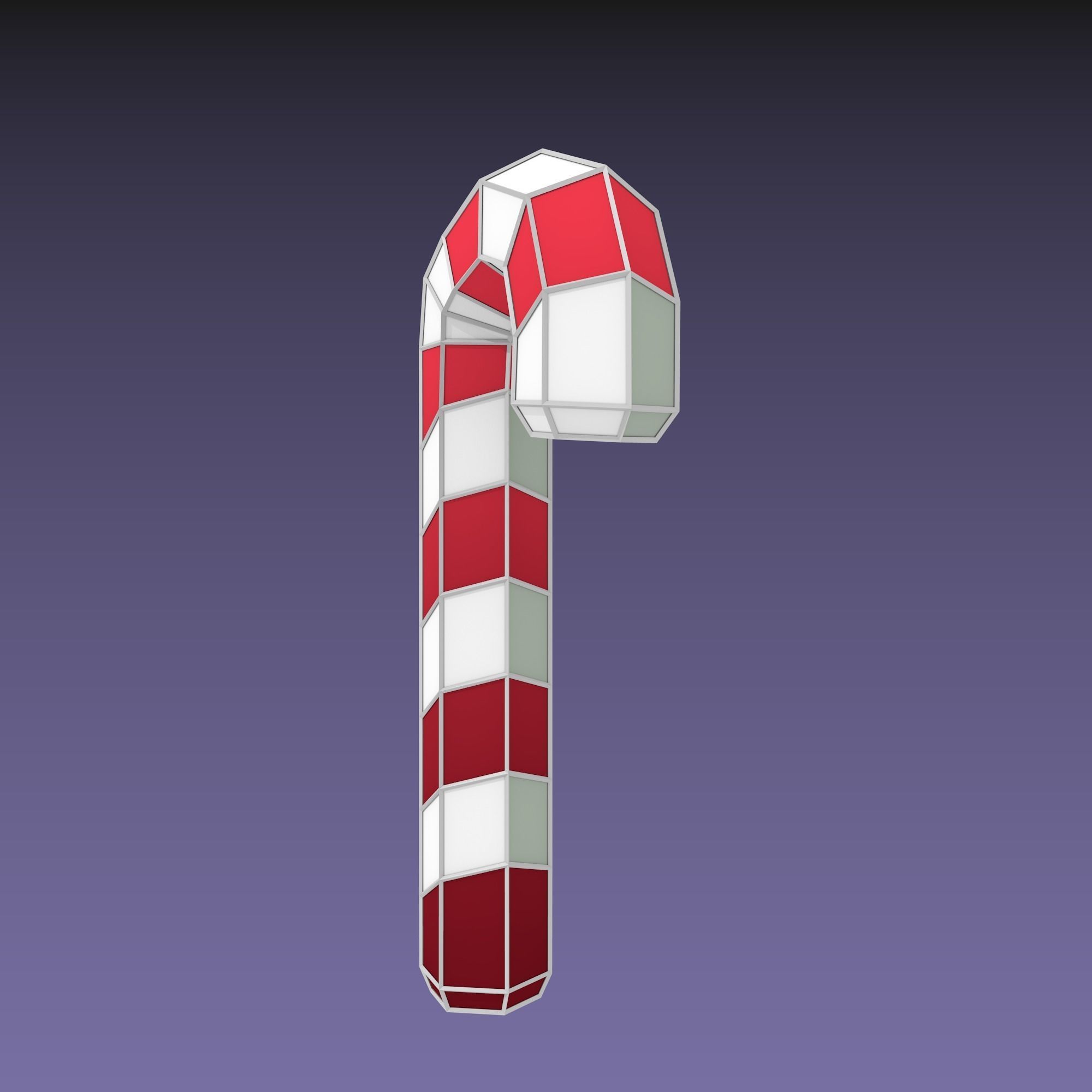 3D model Candy cane low poly VR / AR / low-poly | CGTrader