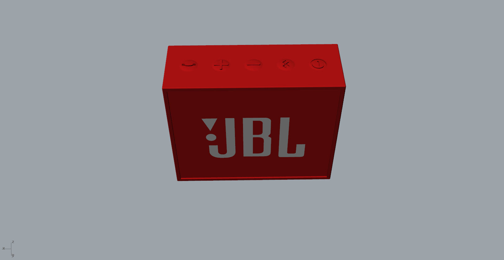 JBL GO1 RED SPEAKER -customizable speaker 3D model 3D printable | CGTrader