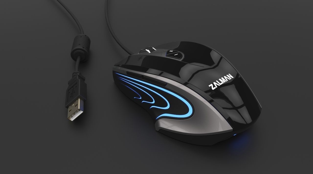 Zalman ZM-GM1 USB Laser Gaming Mouse 3D model | CGTrader