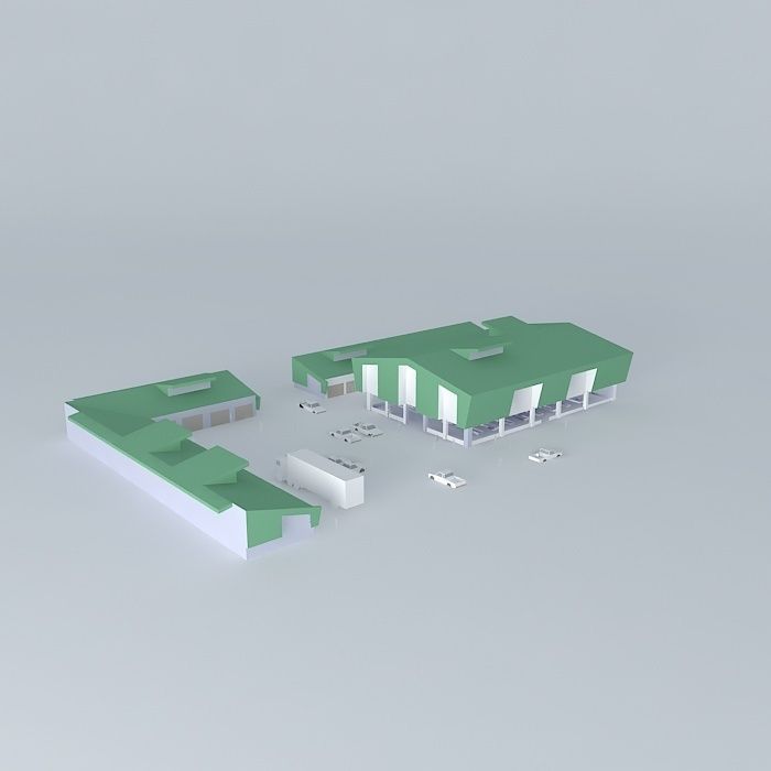 Municipal market Place 3D model | CGTrader