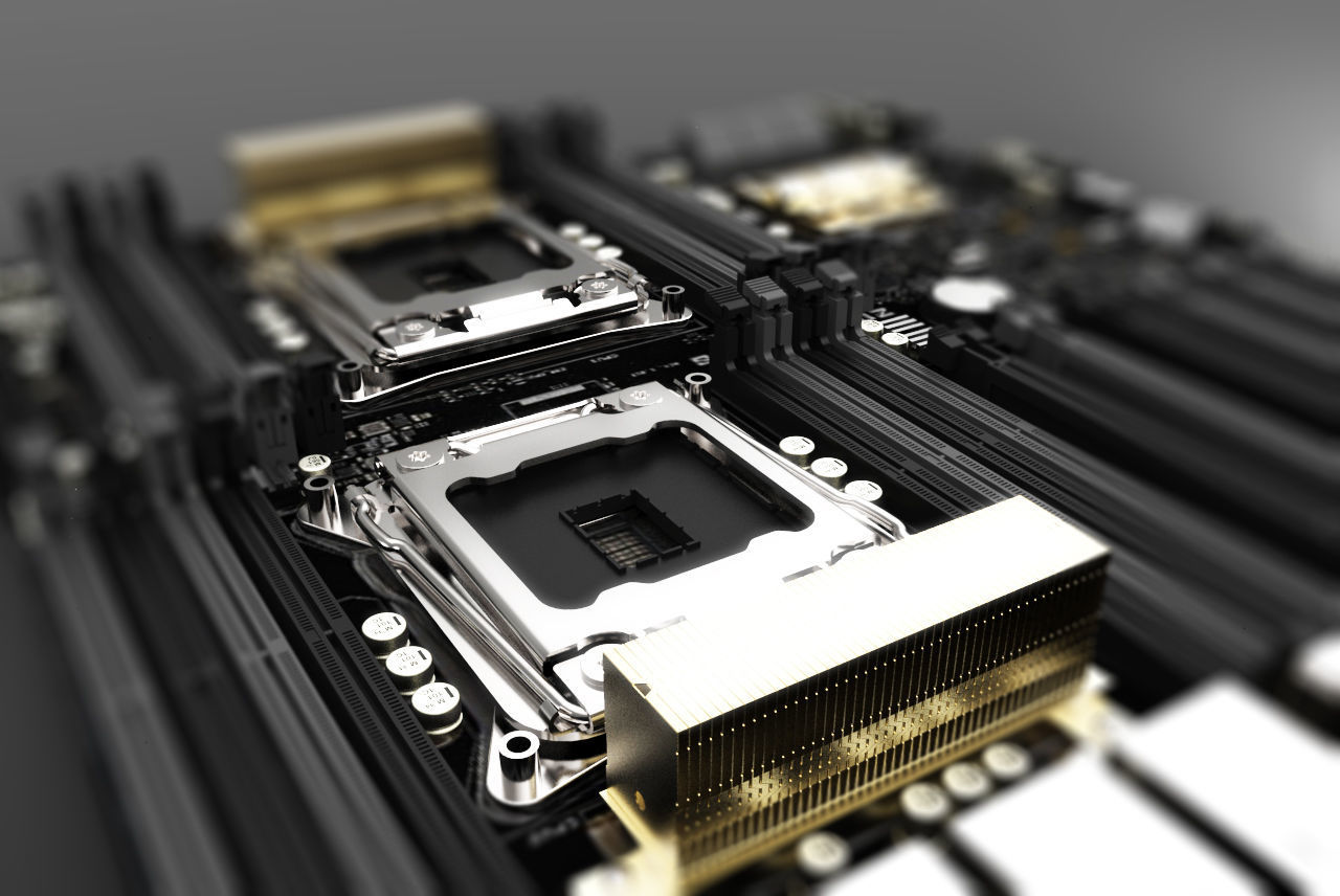 Asus Z10PE-D16 WS Dual Socket 2011-3 Motherboard 3D model | CGTrader