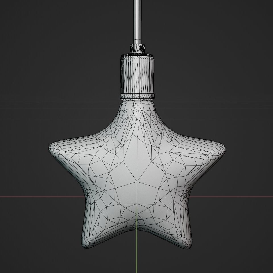 Star Shaped Bulb 4 types LED - twisted - Incandescent - Edison 3D model ...