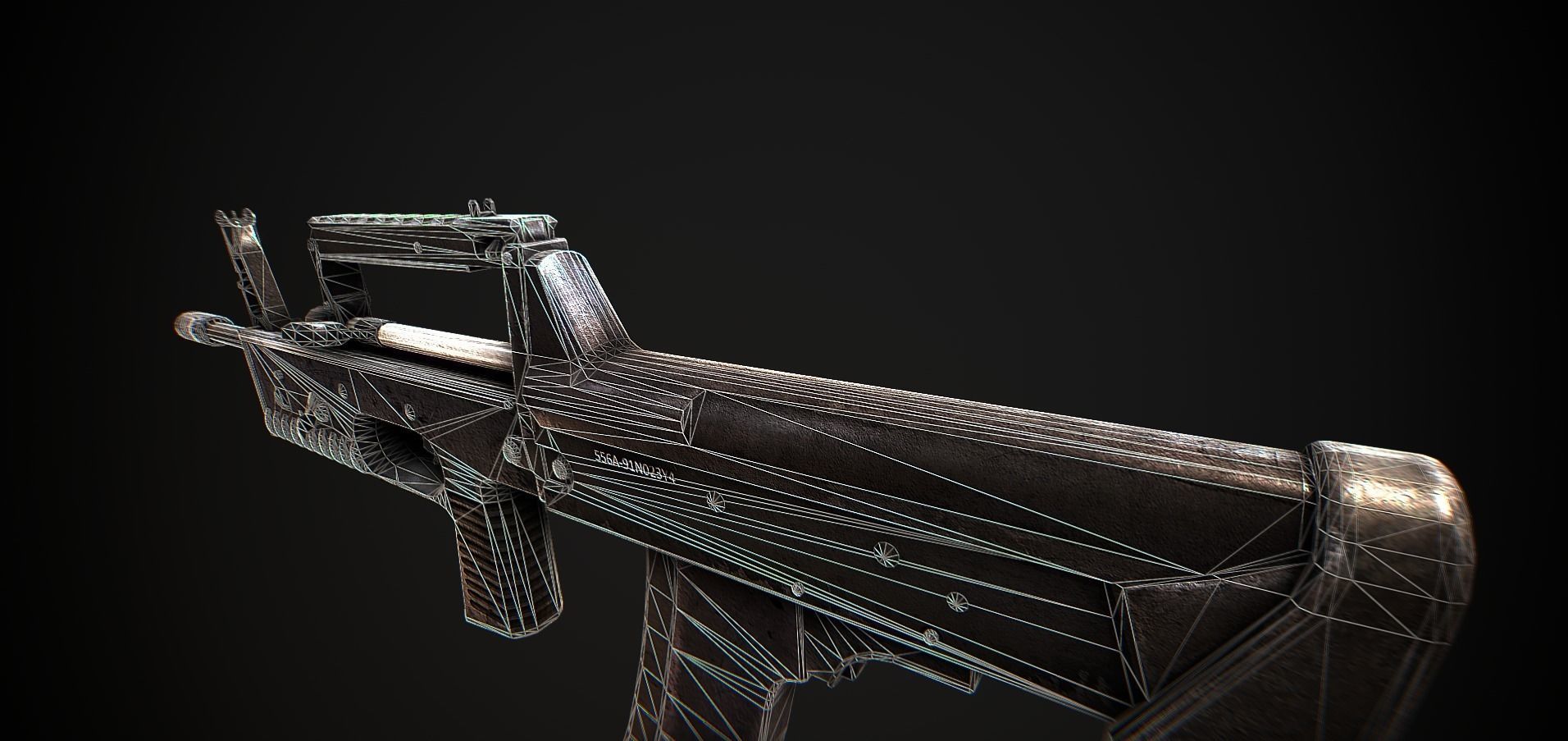 3D model A91 Assault Rifle VR / AR / low-poly | CGTrader