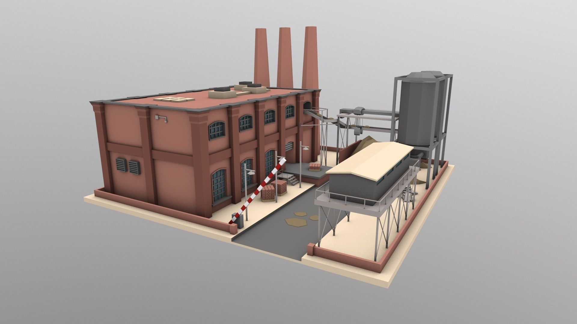 Brick Factory 3D model | CGTrader