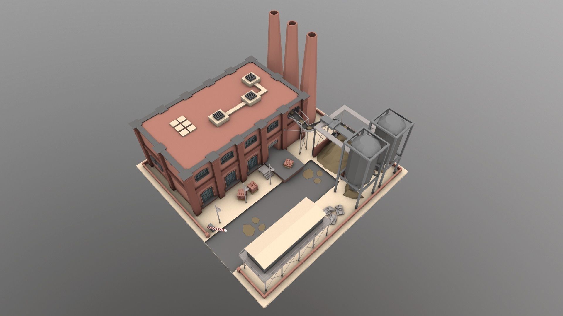 Brick Factory 3D model | CGTrader