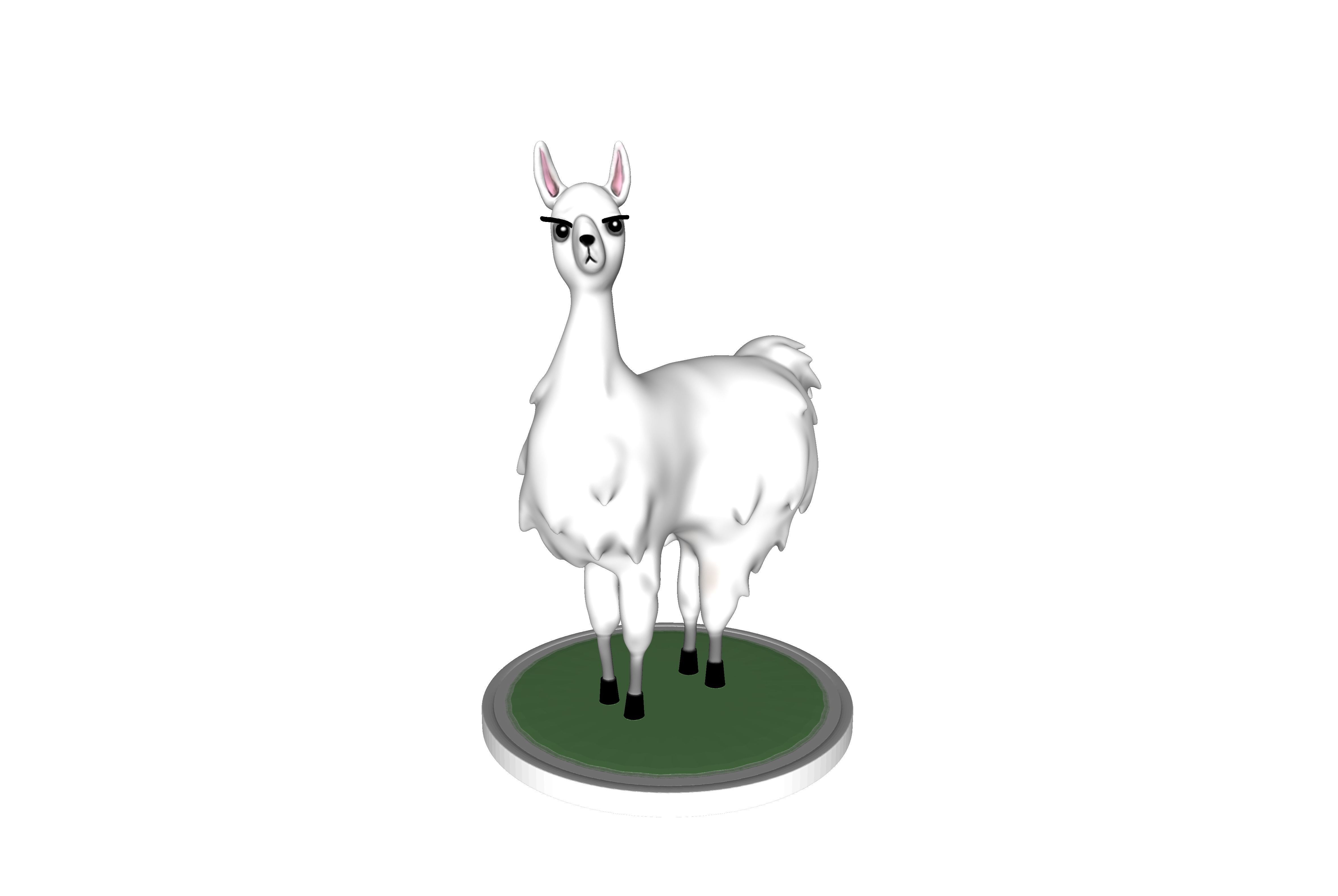 Grumpy Llama 3D model | CGTrader