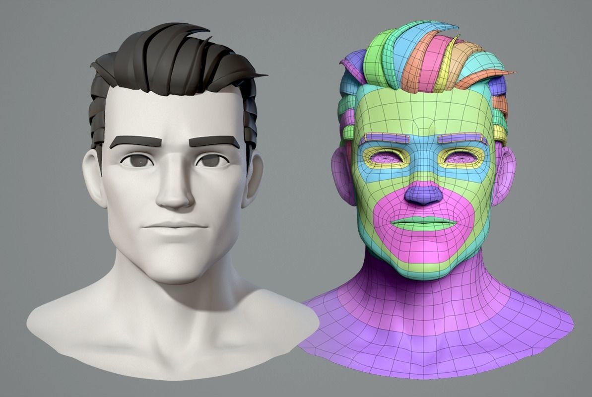 Cartoon character base mesh 3D model | CGTrader