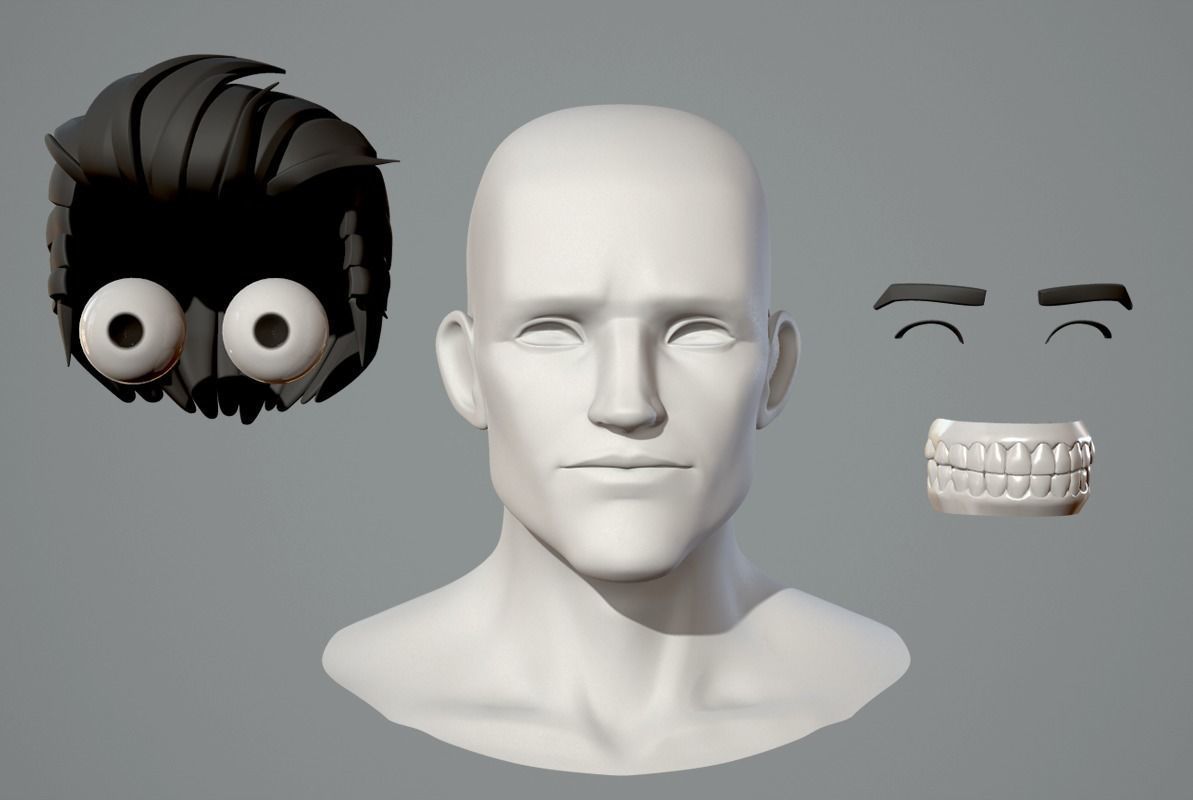 Cartoon character base mesh 3D model | CGTrader