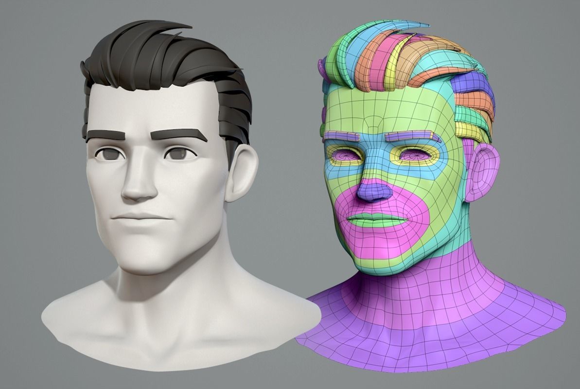 Cartoon character base mesh 3D model | CGTrader