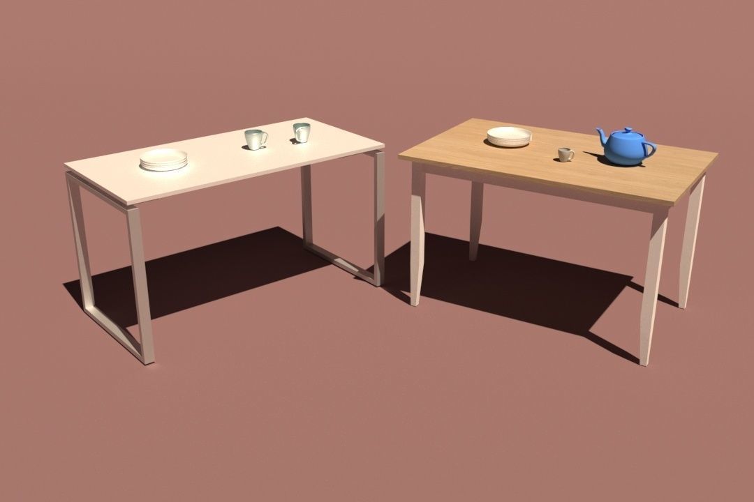 3D model Tables VR / AR / low-poly | CGTrader