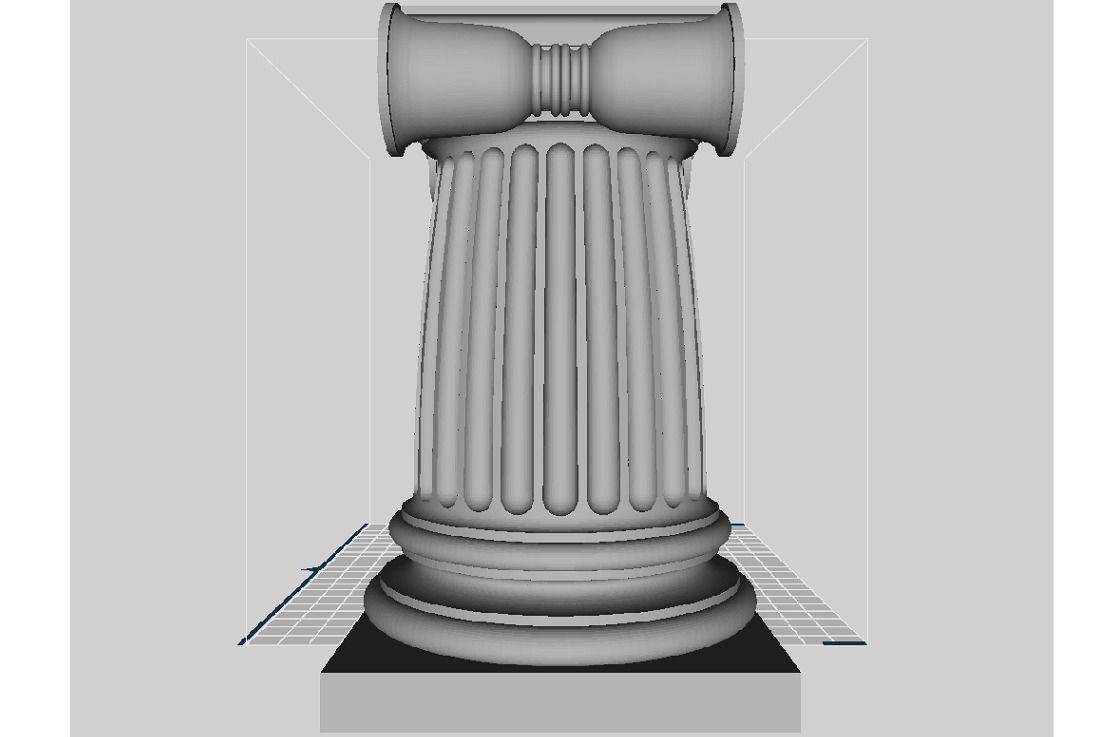 Ancient Roman Ionic COLUMN for Vase or Pencil case or Box 3D model 3D ...