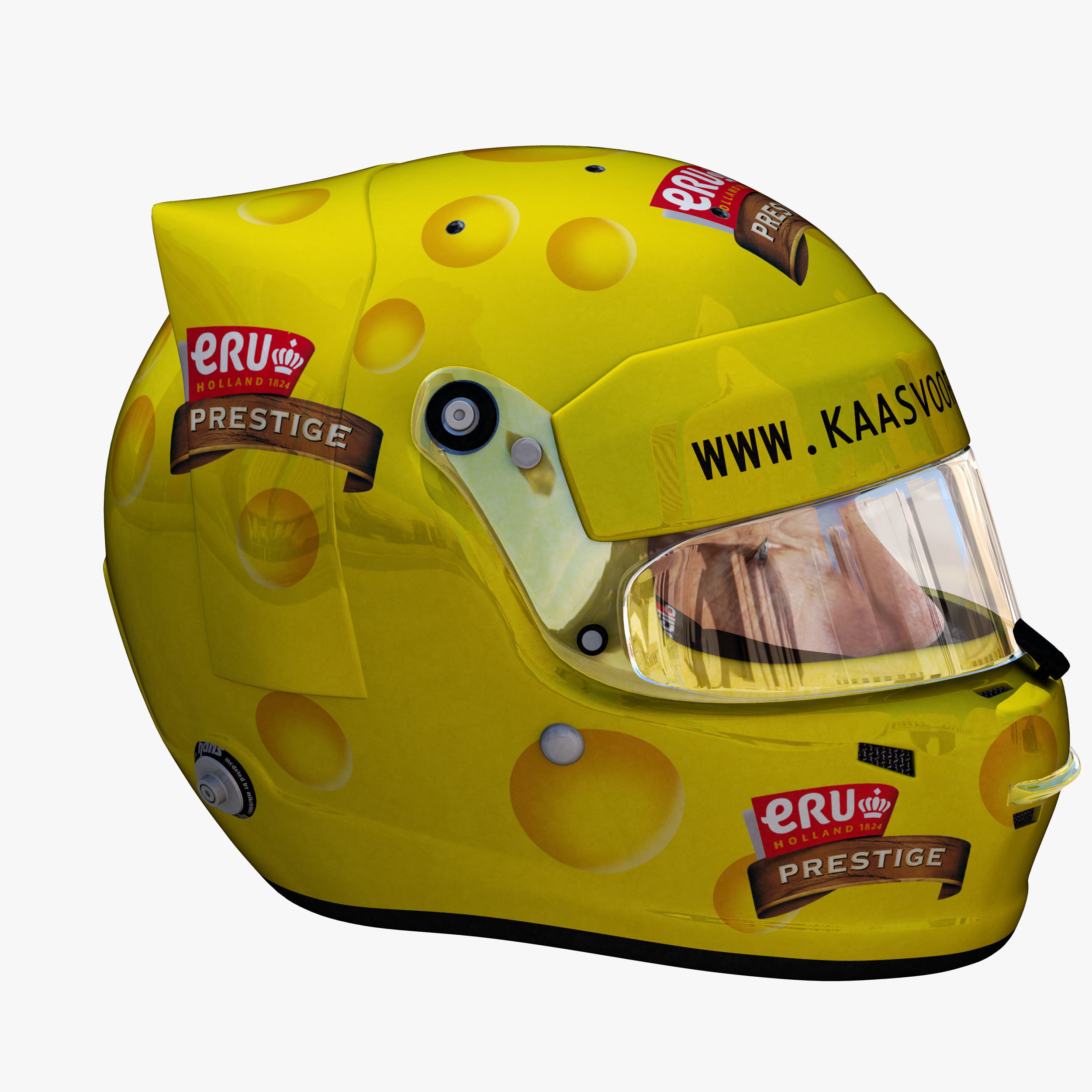 3D model Tom Coronel Cheese helmet VR / AR / low-poly | CGTrader