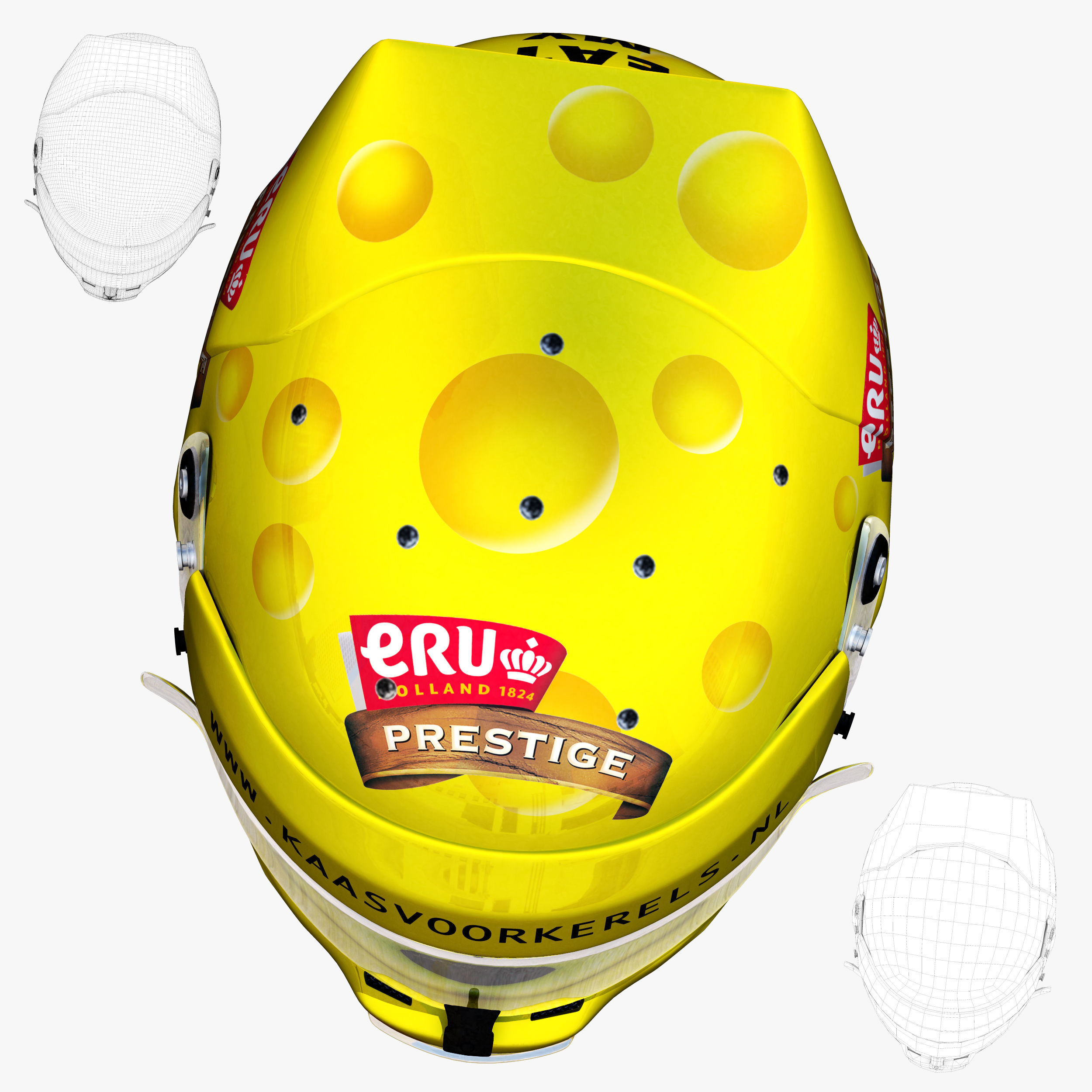 3D model Tom Coronel Cheese helmet VR / AR / low-poly | CGTrader
