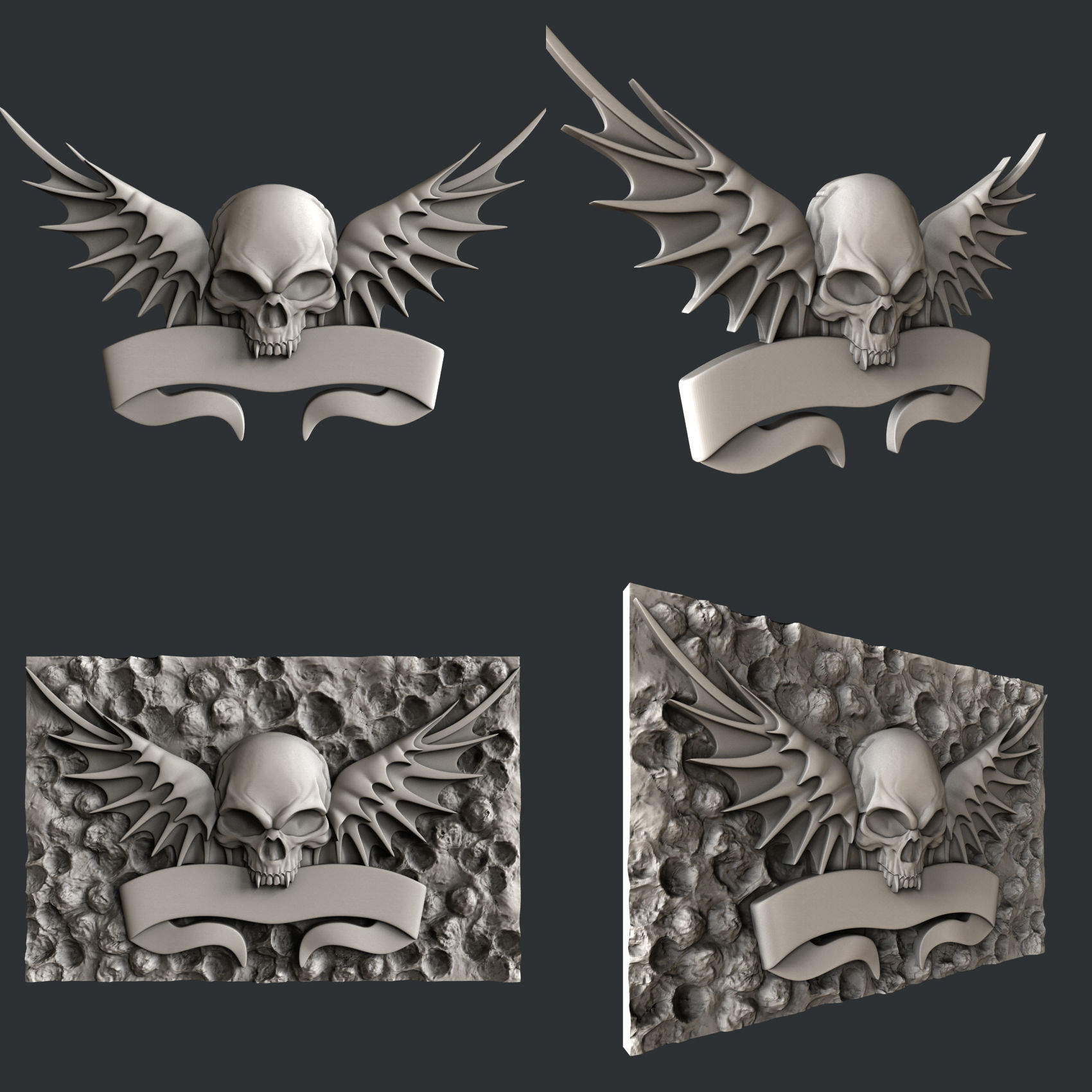 3d STL models for CNC router skull vampire 3D model | CGTrader