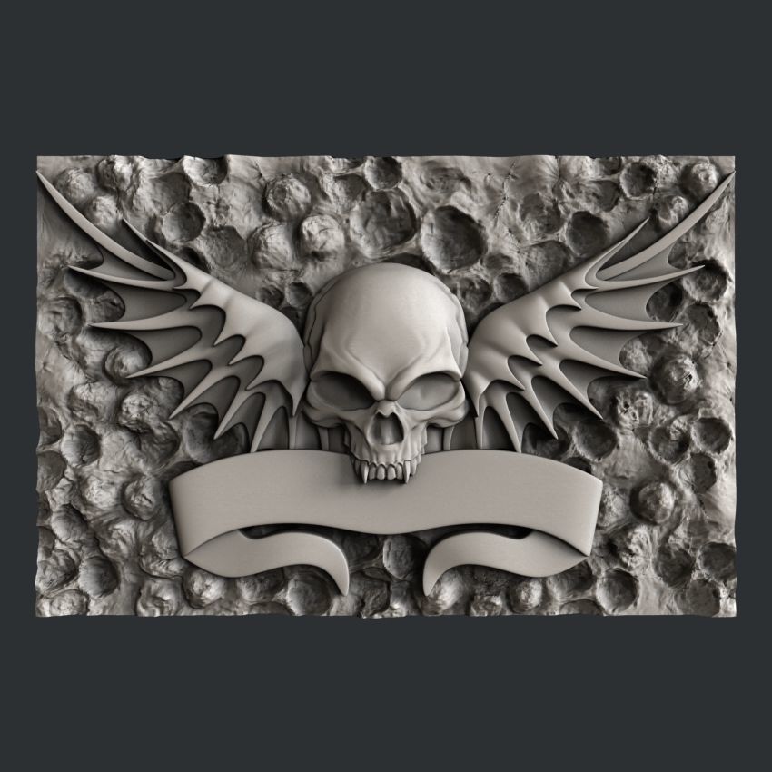 3d STL models for CNC router skull vampire 3D model | CGTrader