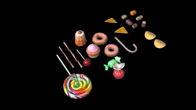 candy bar 3D model rigged | CGTrader