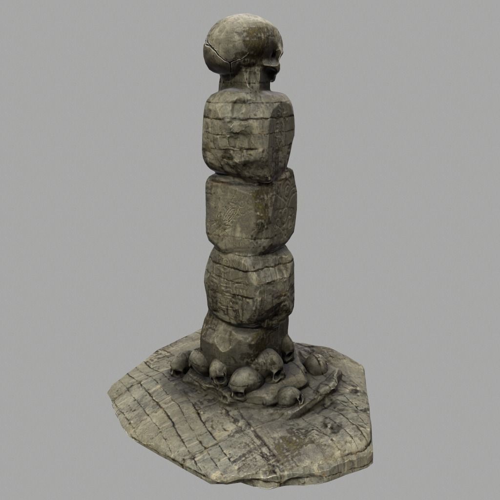 skull pillar 1 3D model | CGTrader