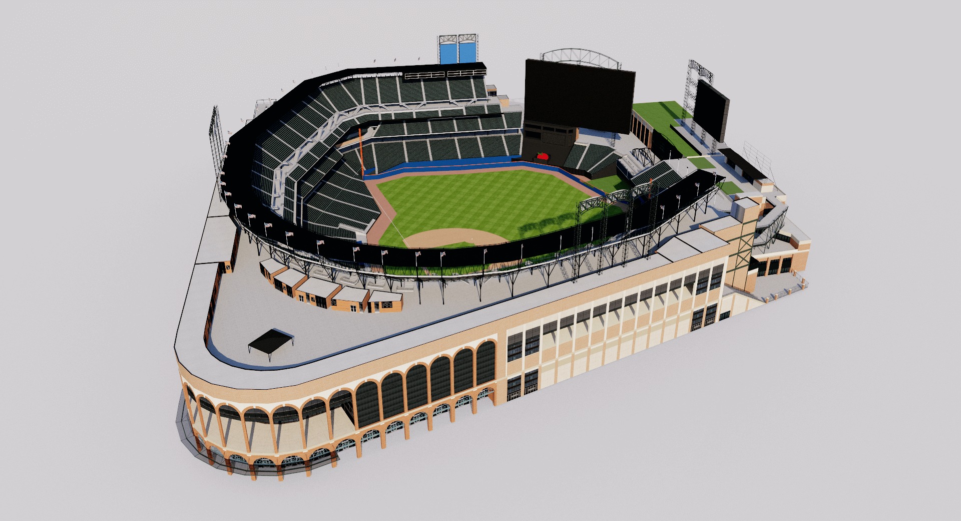 Citi Field - New York Mets Baseball Stadium 3D model | CGTrader