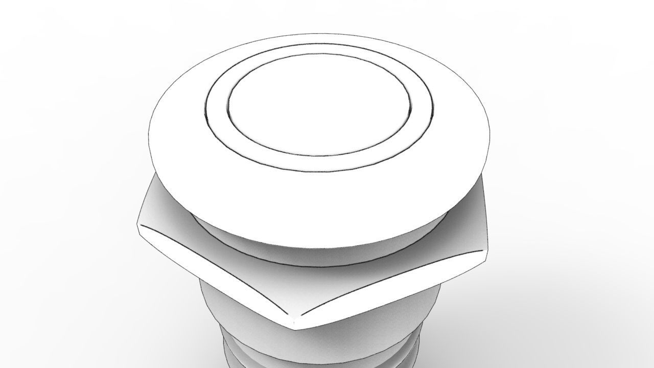 Vandal Resistant Push Button Switch 3D model | CGTrader