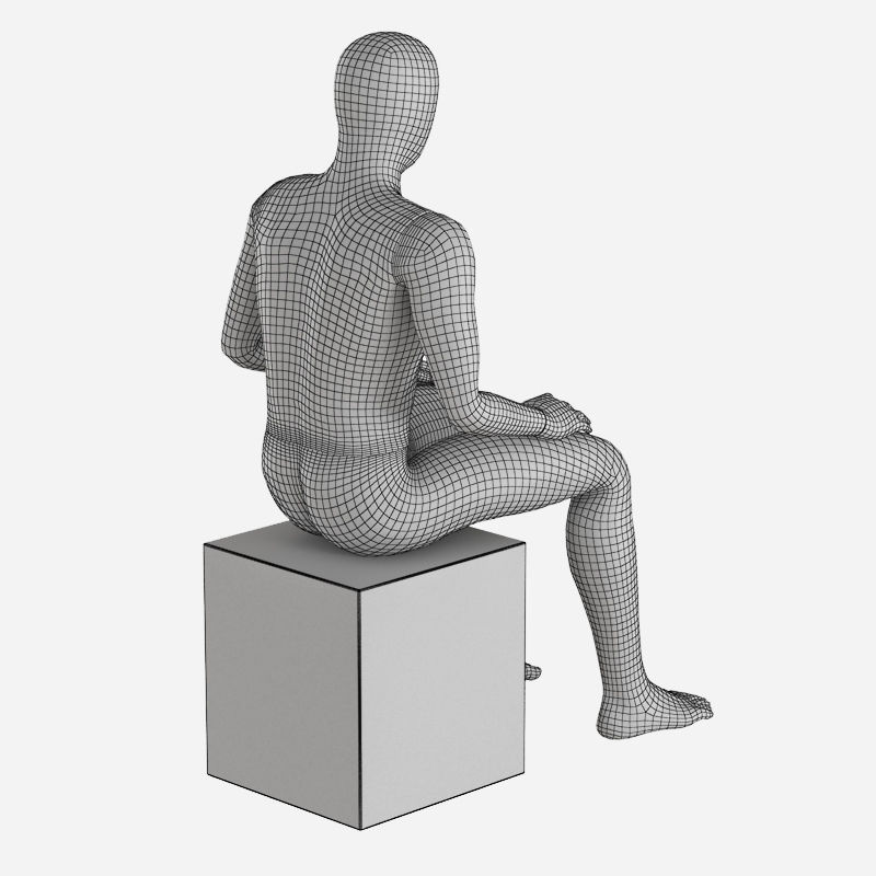 Faceless male mannequin 06 3D model | CGTrader