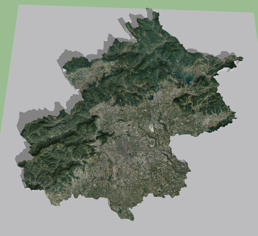 BEIJING 3D Terrain Topography MAP 3D model | CGTrader