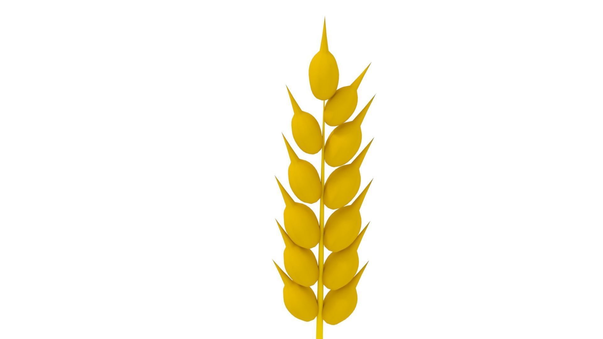Wheat LOW POLY stalk 3D model | CGTrader