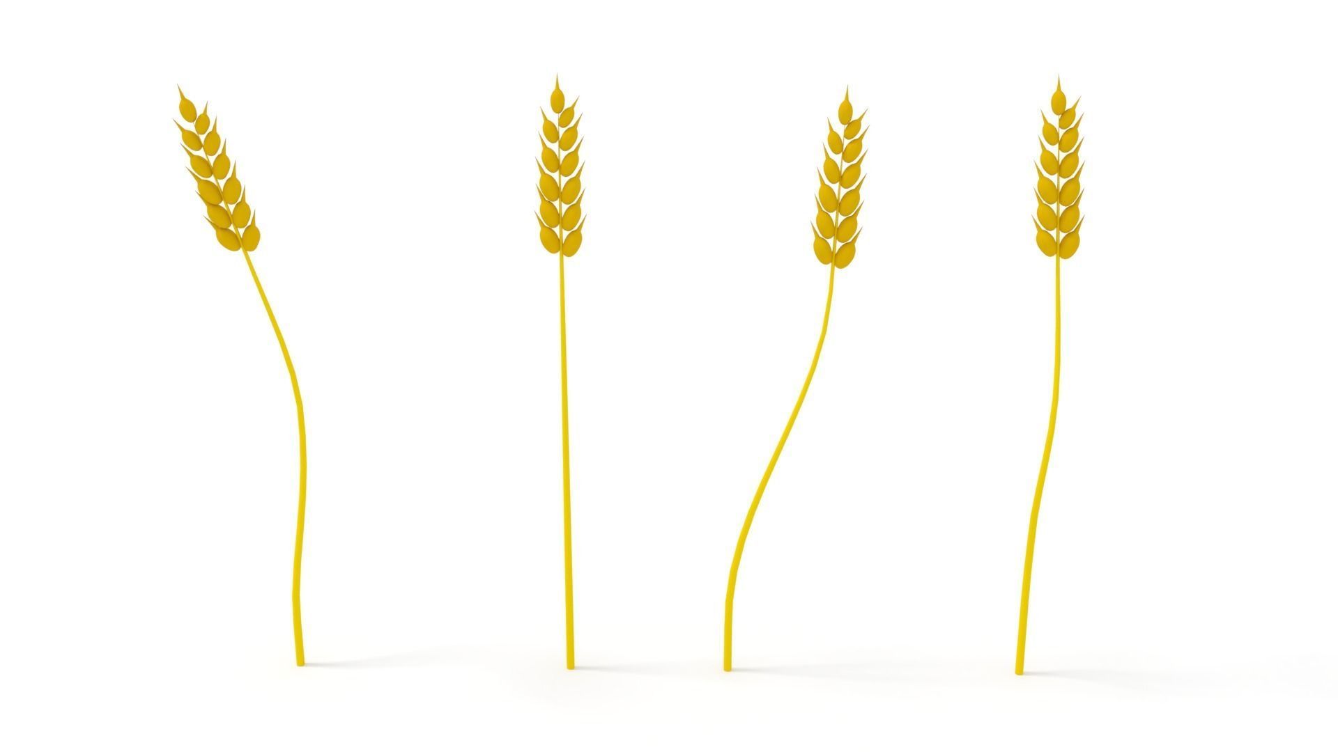 Wheat LOW POLY stalk 3D model | CGTrader