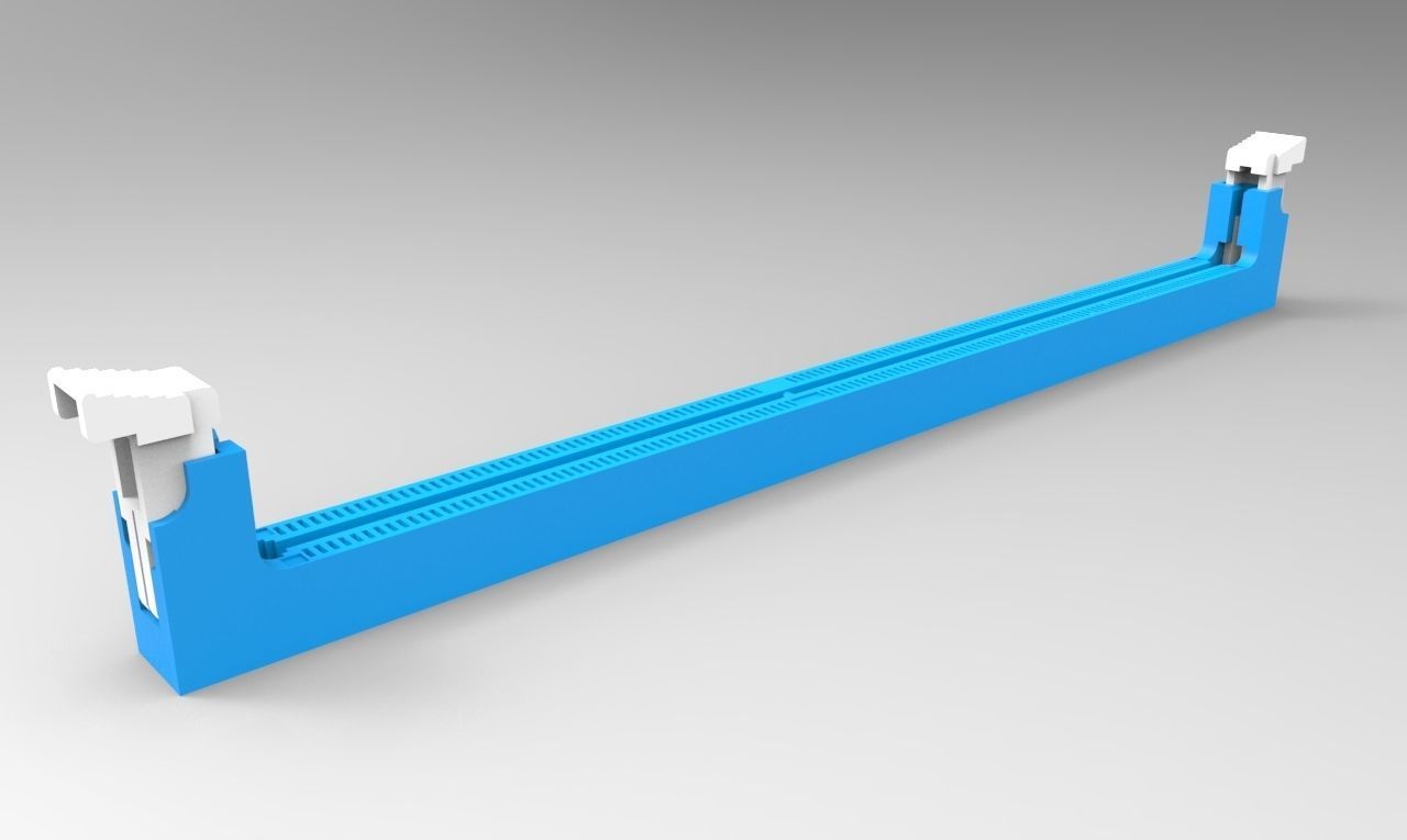 DIMM Slot - DDR3 RAM 3D model | CGTrader