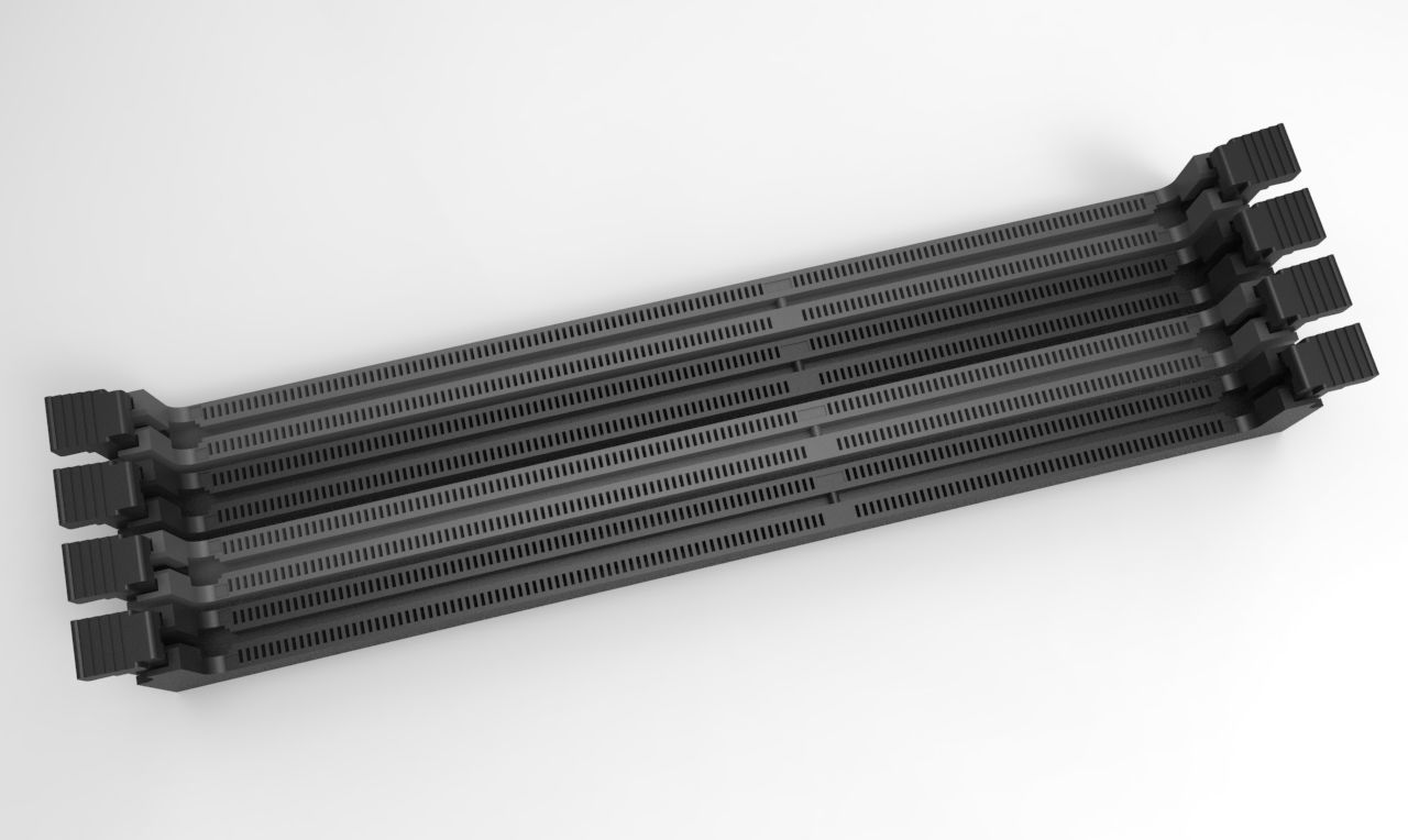 DIMM Slot - DDR3 RAM 3D model | CGTrader