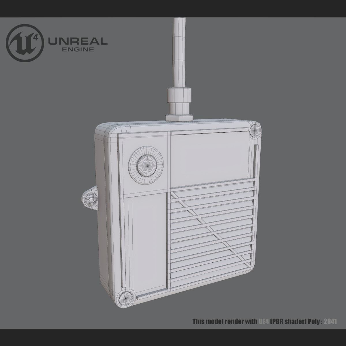 3D model Old Intercom VR / AR / low-poly | CGTrader