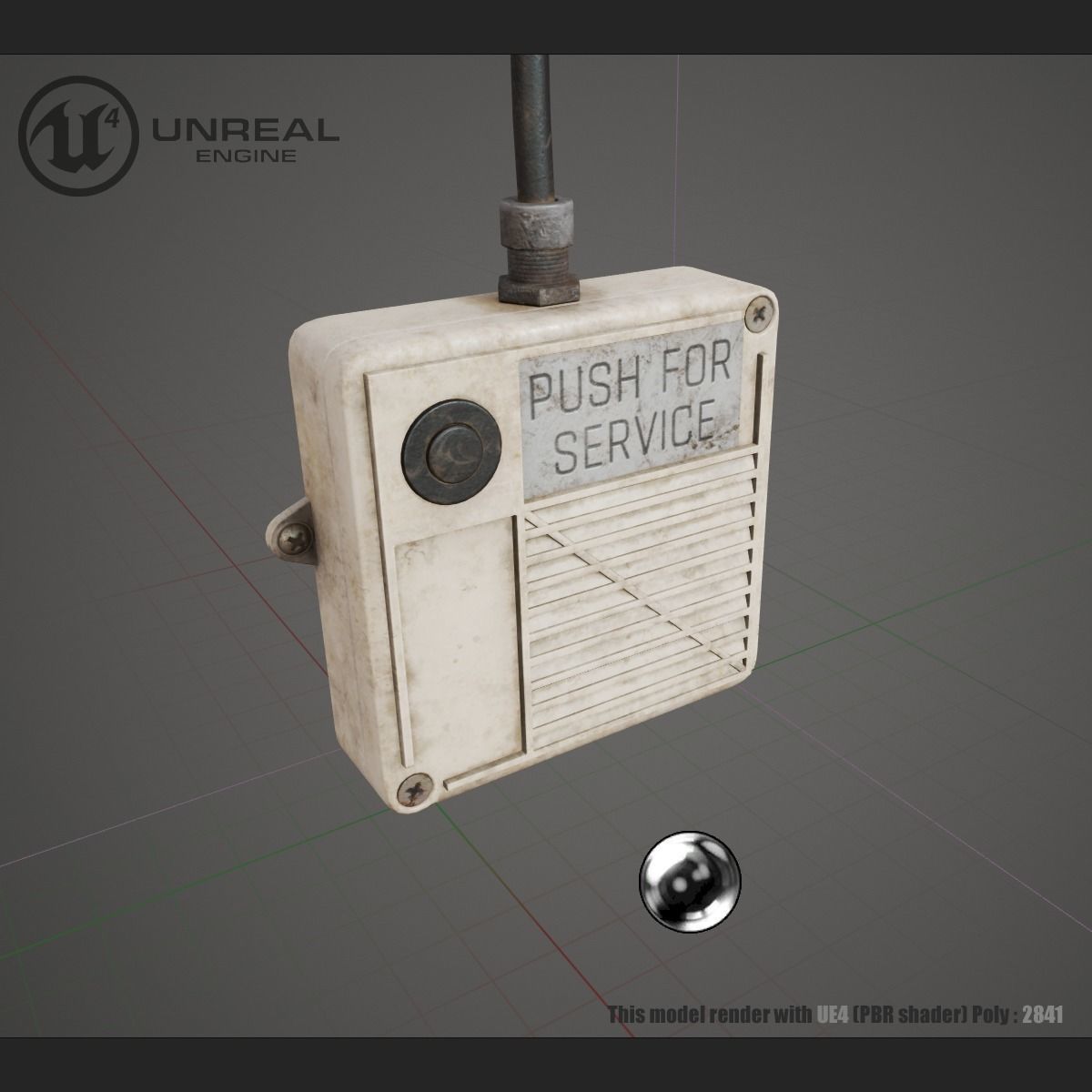 3D model Old Intercom VR / AR / low-poly | CGTrader