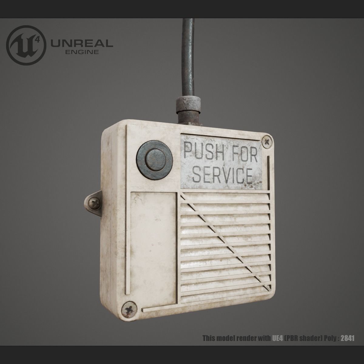 3D model Old Intercom VR / AR / low-poly | CGTrader