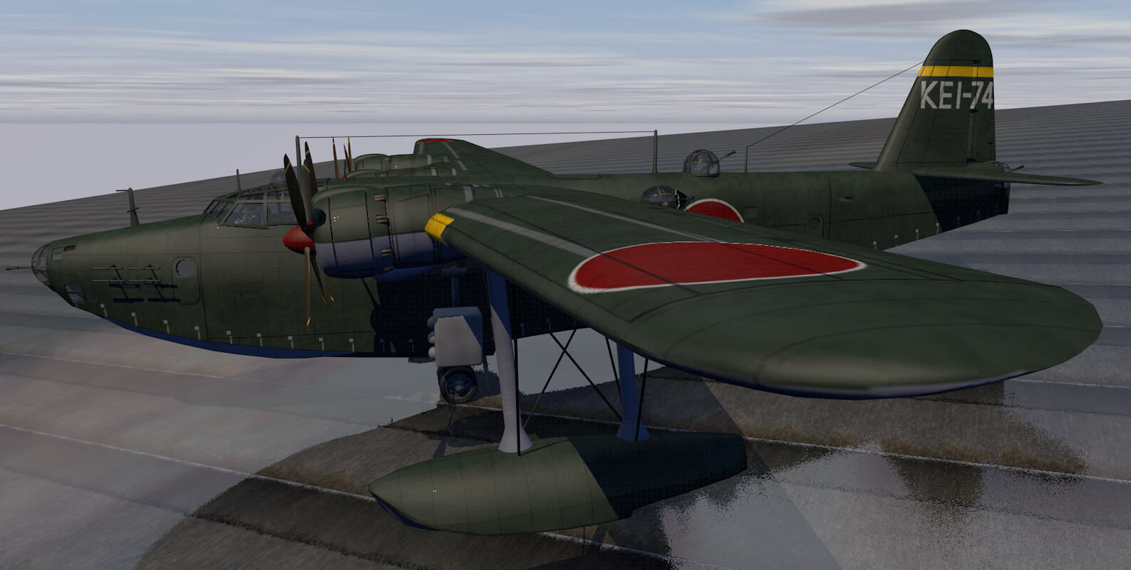 Kawanishi H8K2 Emily 3D model | CGTrader