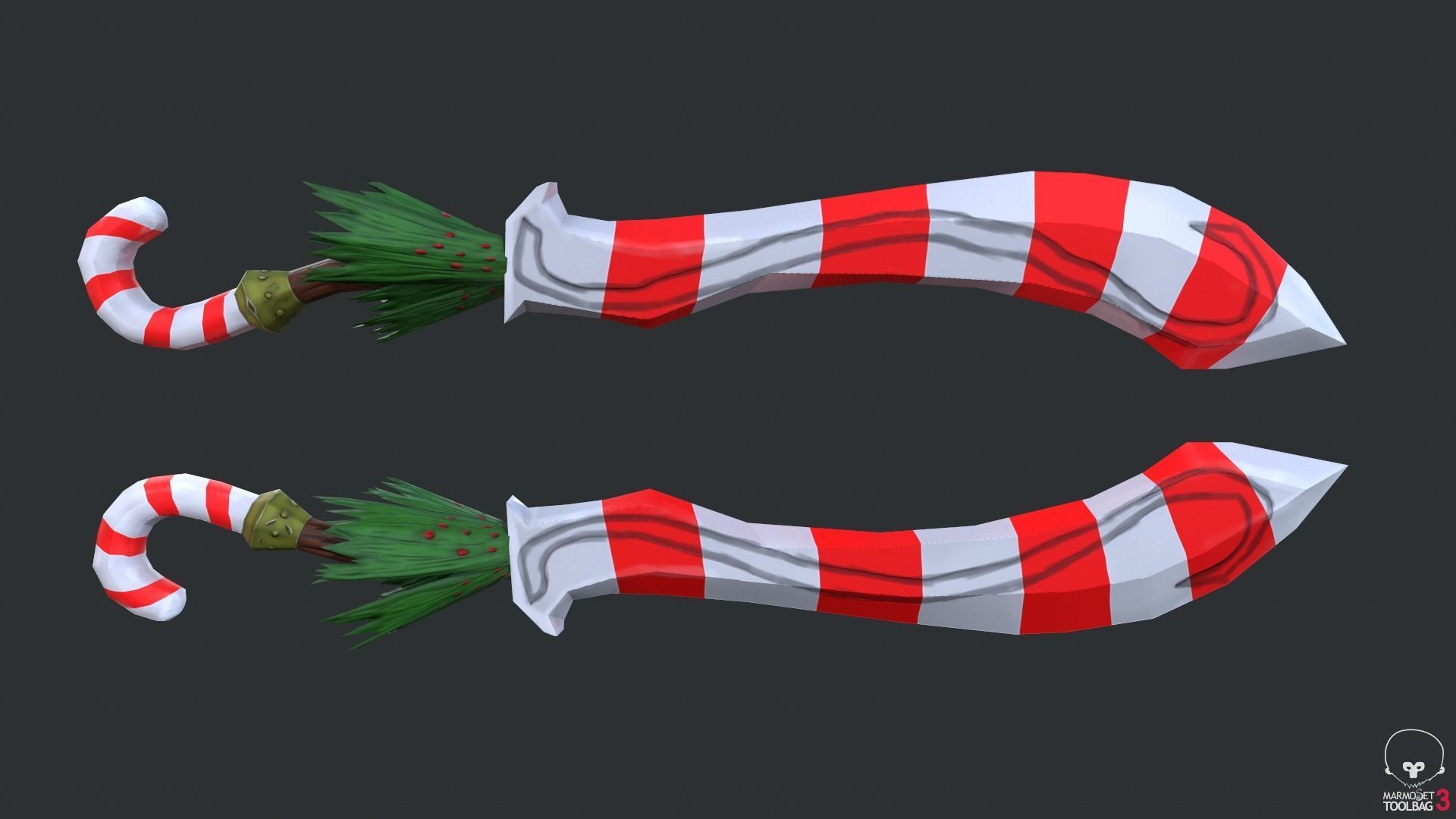 3D model Stylized Christmas Sword VR / AR / low-poly | CGTrader