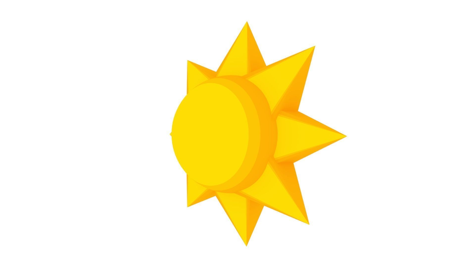 Sun LOW POLY 3D model | CGTrader