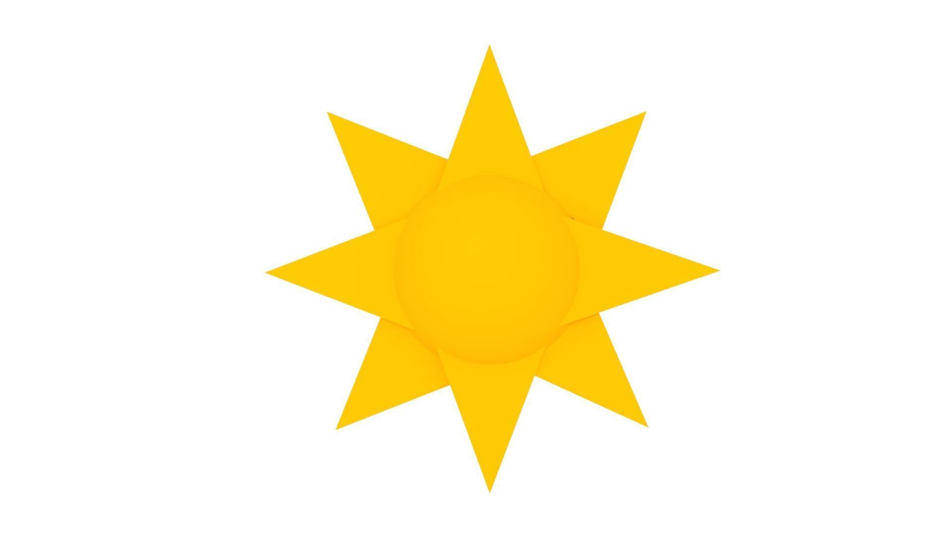 Sun LOW POLY 3D model | CGTrader