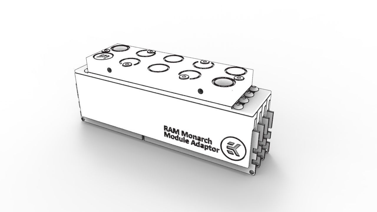 EK Monarch X4 RAM Waterblock 3D model | CGTrader