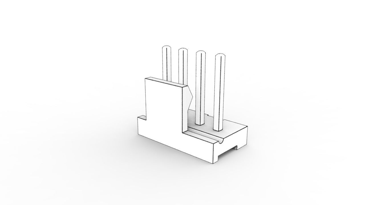 4 Pin Fan Header 3D model | CGTrader