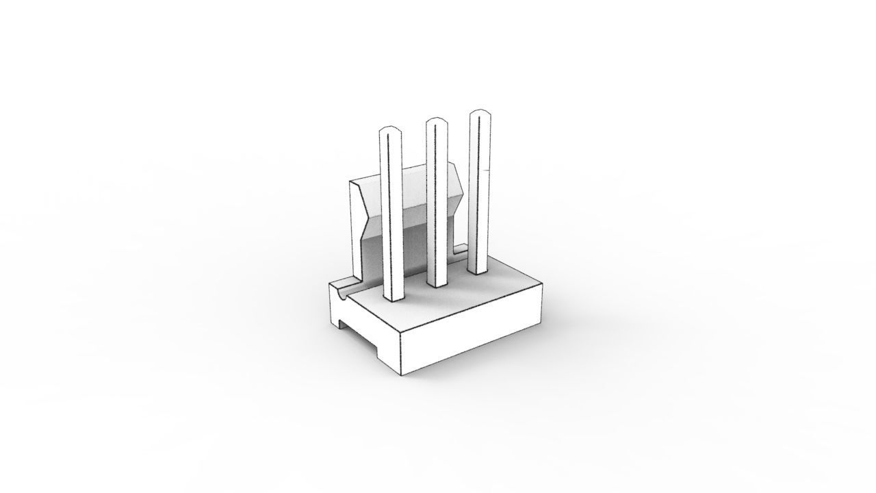 3 Pin Fan Header 3D model | CGTrader