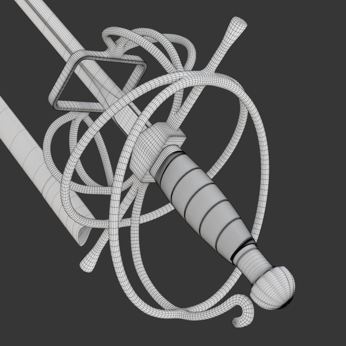 Medieval Fencing Sword 3D model | CGTrader