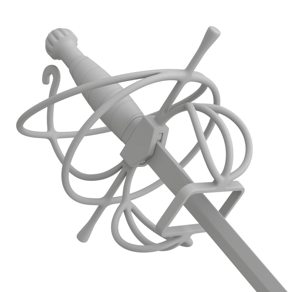 Medieval Fencing Sword 3D model | CGTrader